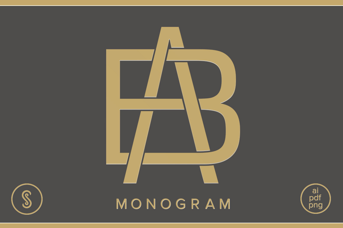 AB Monogram BA Monogram, a Branding & Logo Template by Shuler Studio