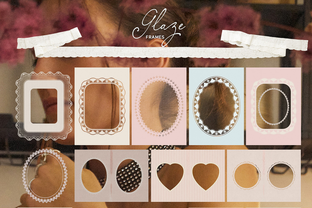Glaze: Collage Kit with Frames, an Object Graphic by Purple