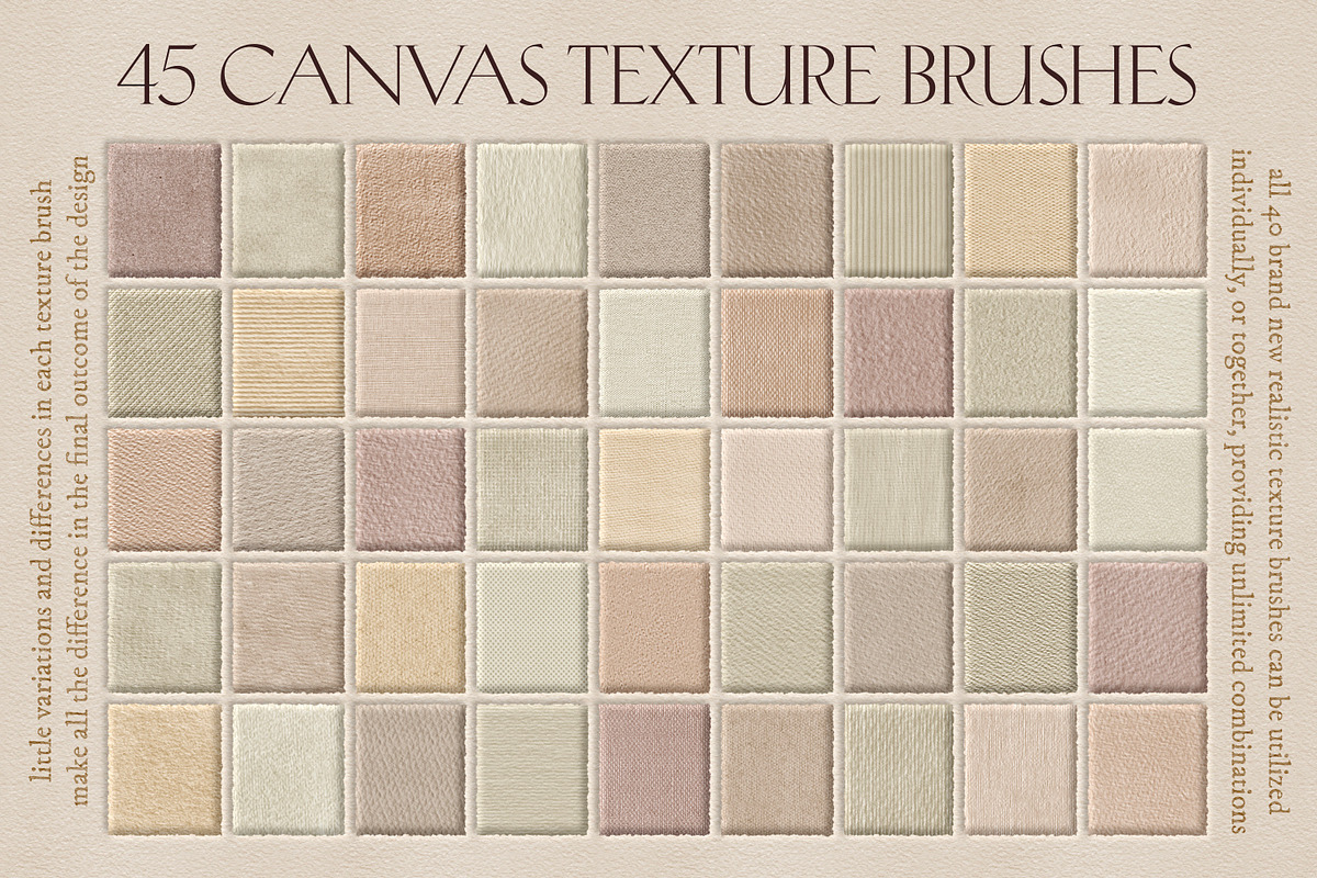 Fine Canvas Texture Brushes, a Brush Add-On by The Creative Bix