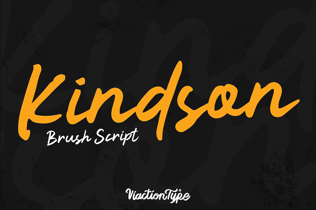 Kindson, a Script Font by ViactionType