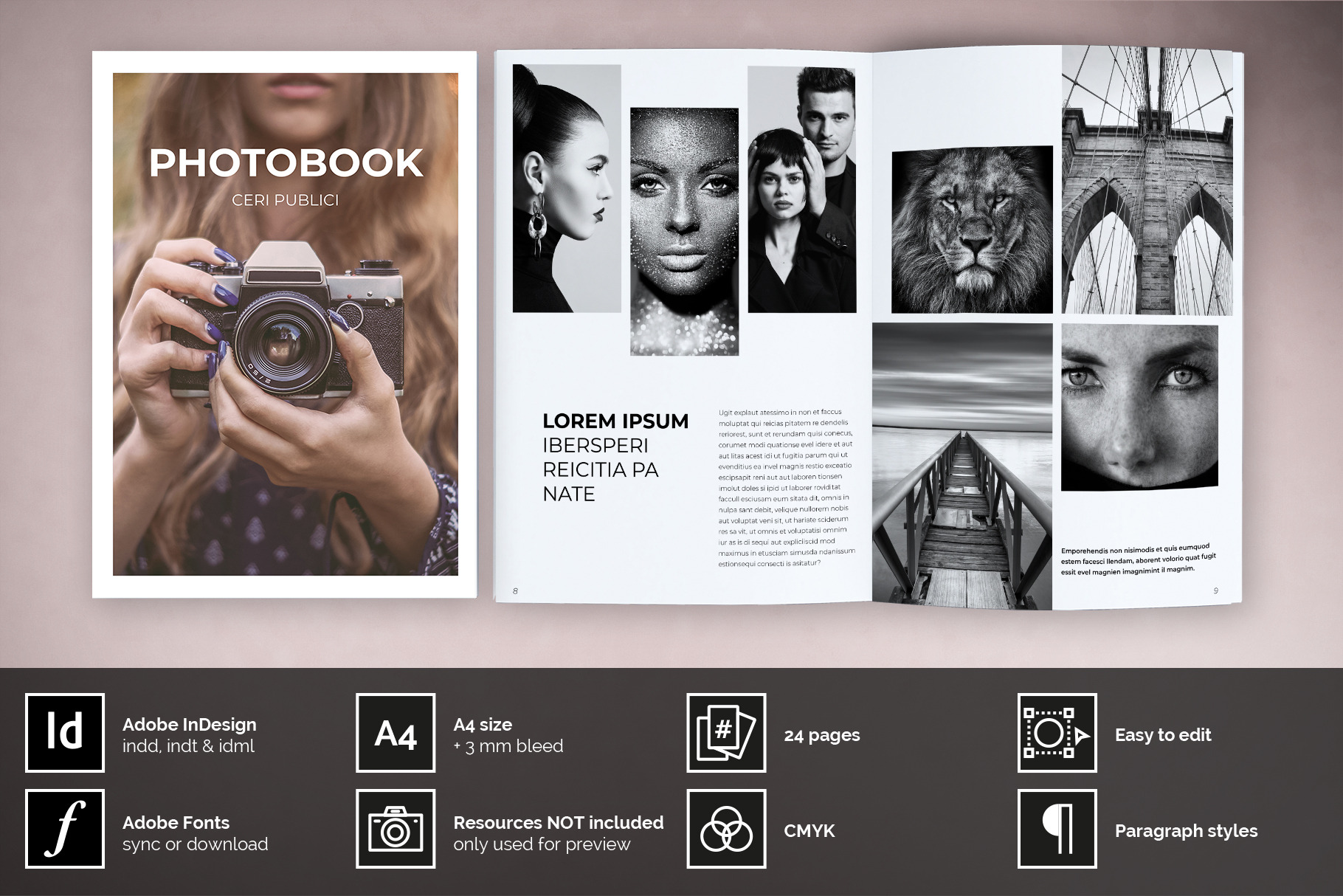 Simple Photobook and Portfolio, a Brochure Template by McLittle Stock