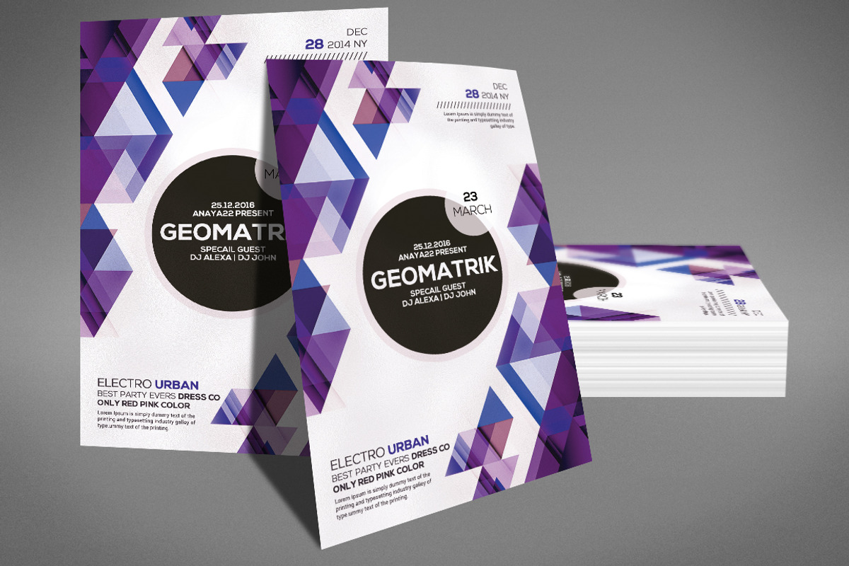 Geometric Flyer Psd, a Flyer Template by Graphic Templates