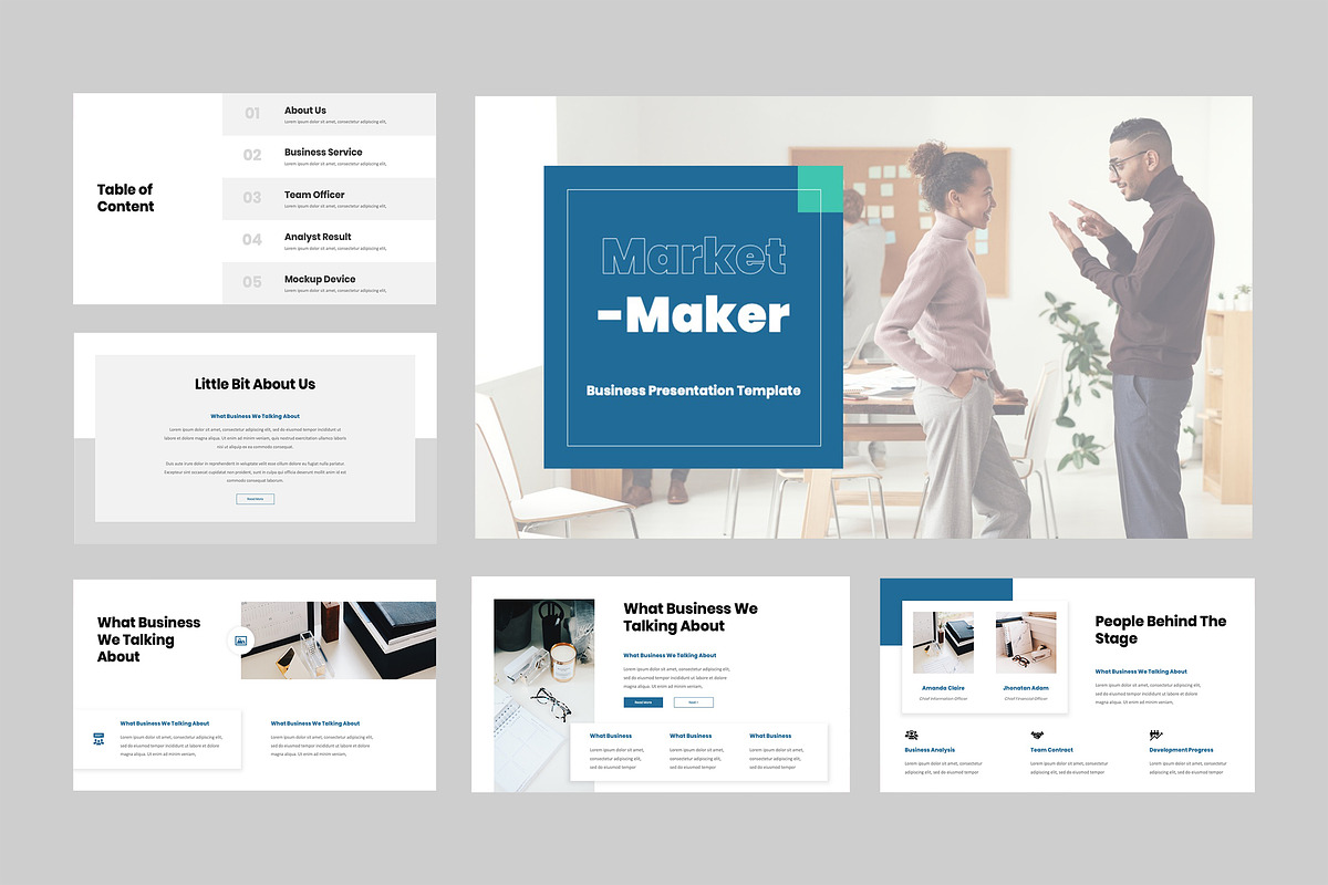 Marketmaker Powerpoint Template, a Presentation Template by TMint Creative