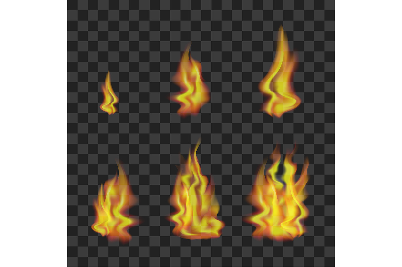 Fire Set on Transparent Background., an Object Graphic by Bigmouse_art ...