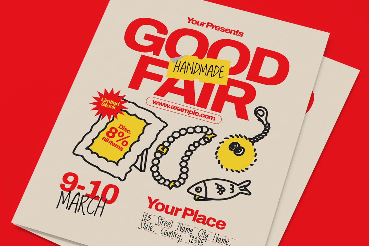 Handmade Goods Fair Flyer, a Flyer Template by graphicook