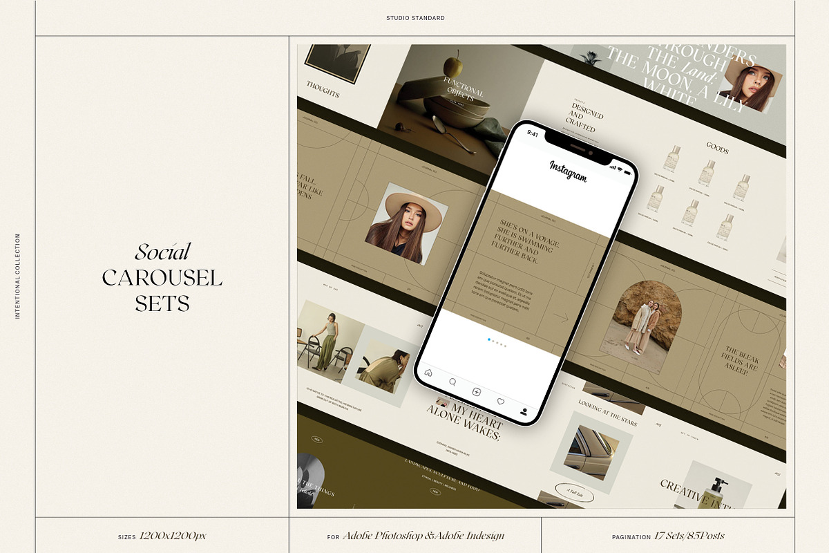Intentional Social Carousel Kit, a Social Media Template by Studio Standard