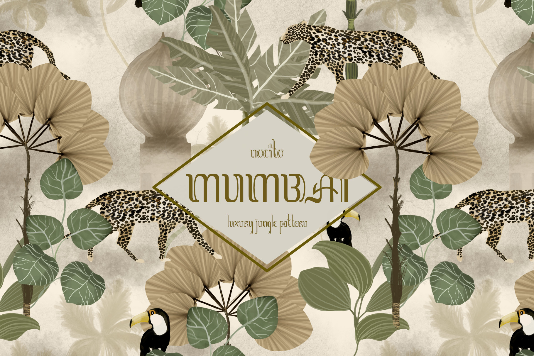 Mumbai, Luxury Jungle Pattern, a Pattern Graphic by Nocito Design ...