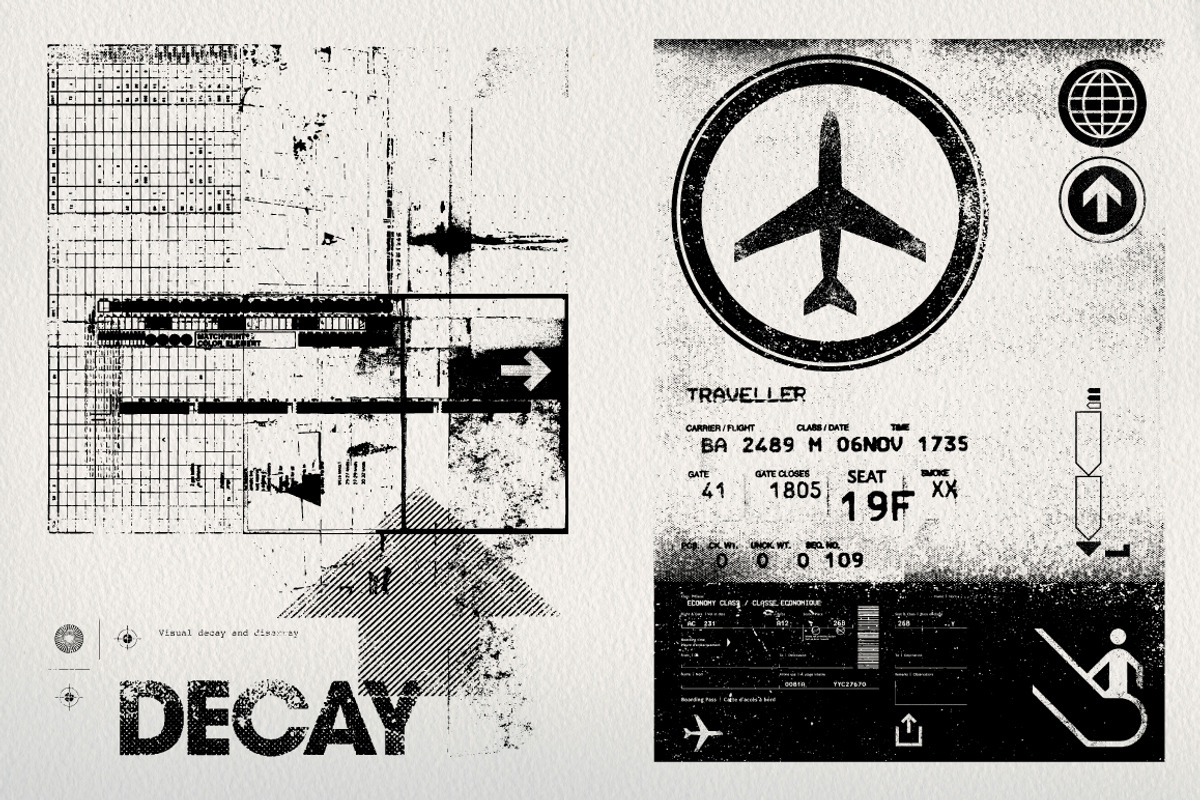 Abstract Digital Collage Textures, a Texture Graphic by Offset