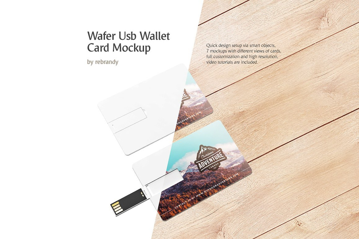 Wafer USB Wallet Card Mockup, a Graphic by rebrandy