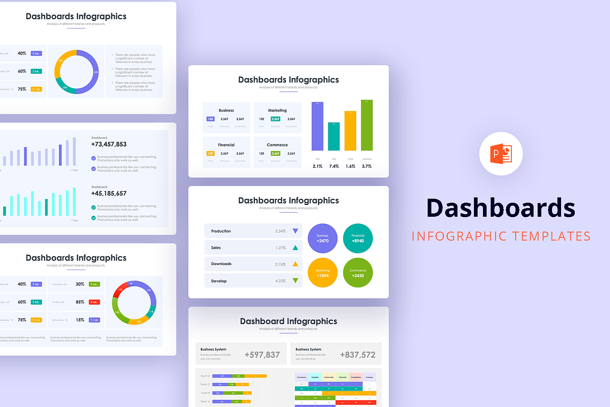 Dashboard Infographics PowerPoint 2, a Presentation Template by slidequest