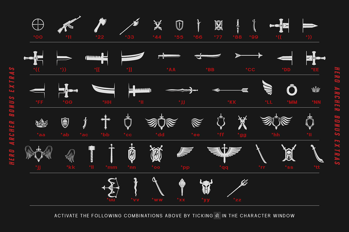 The Hero Archer Typeface, a Serif Font by alit design