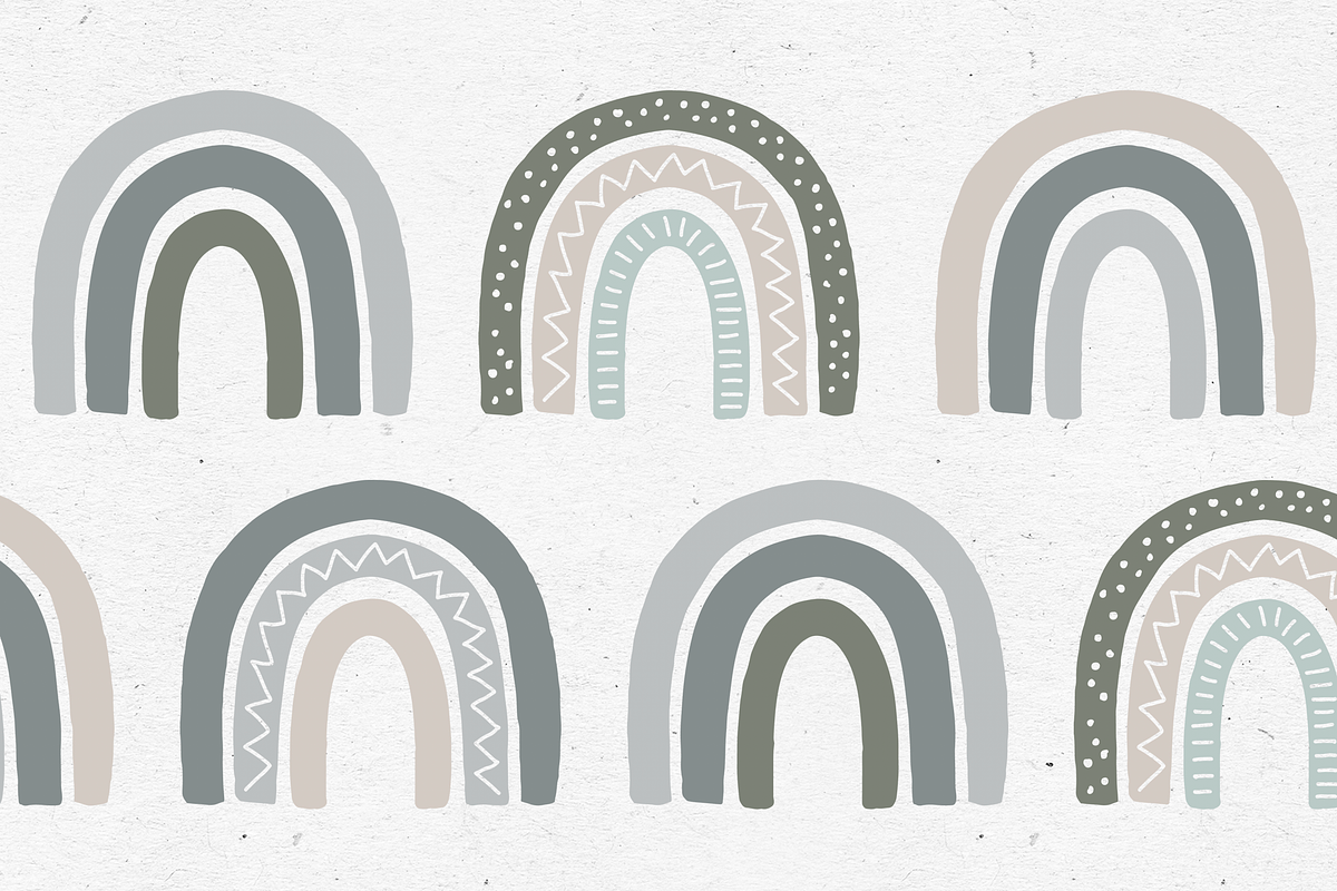 RAINBOW COLLAGE BUNDLE PNG + VECTOR, an Illustration by KruthDesign