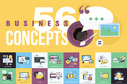 Flat Design Style Concept Icons, an Icon by PureSolution