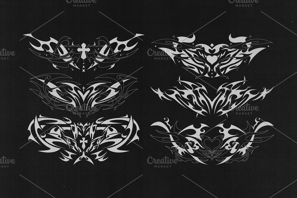 CYBER SIGILISM + NEO TRIBAL GRAPHIC