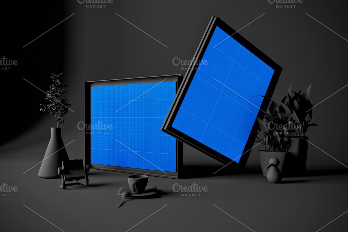 Dark Frames in Studio, a Print Template by Qaleb Studio | Creative Market