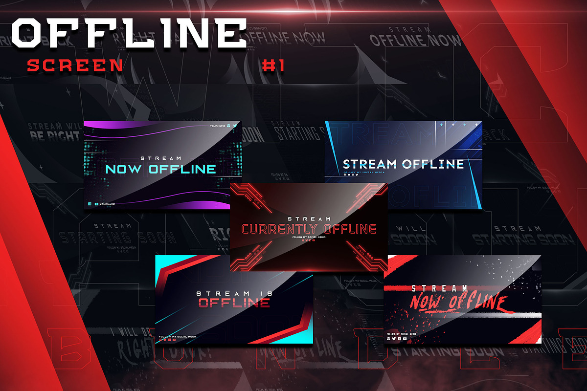 Twitch Layout Creator Bundle, a Social Media Template by Haws.std