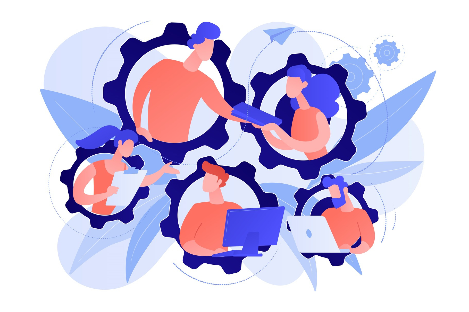 Dedicated team it concept vector, a Person Illustration by Visual ...