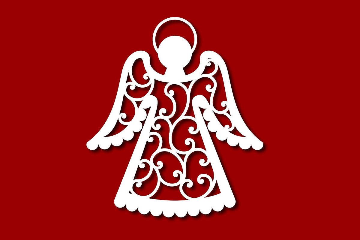 Angel svg cut file, christmas angel | Creative Market