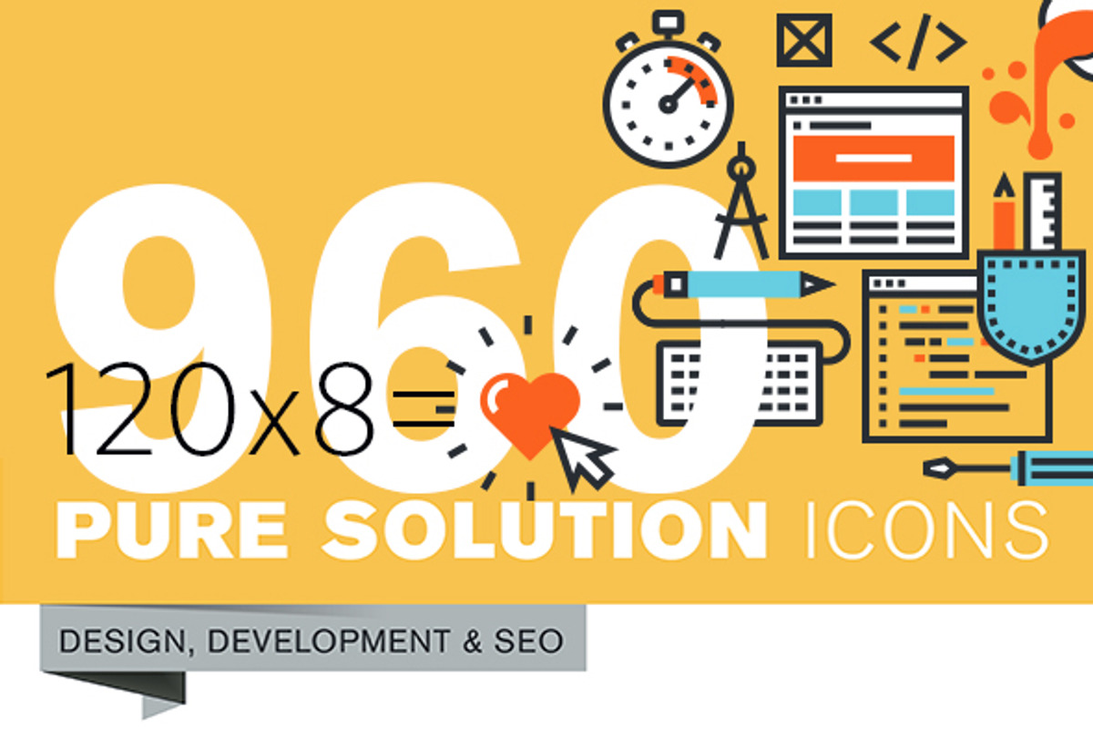 Set of Thin Line Design Icons, an Outline Icon by PureSolution