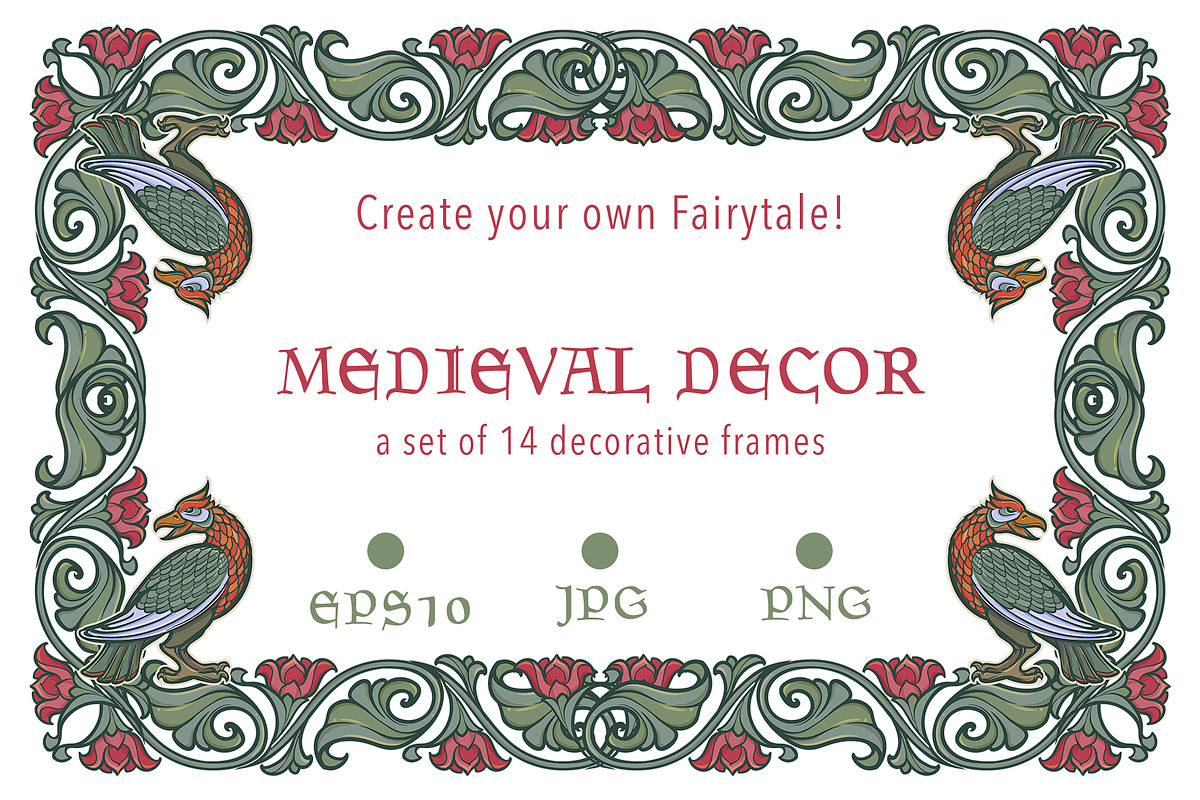 Medieval Decorative Frames, a Decorative Illustration by AntonPix Studio