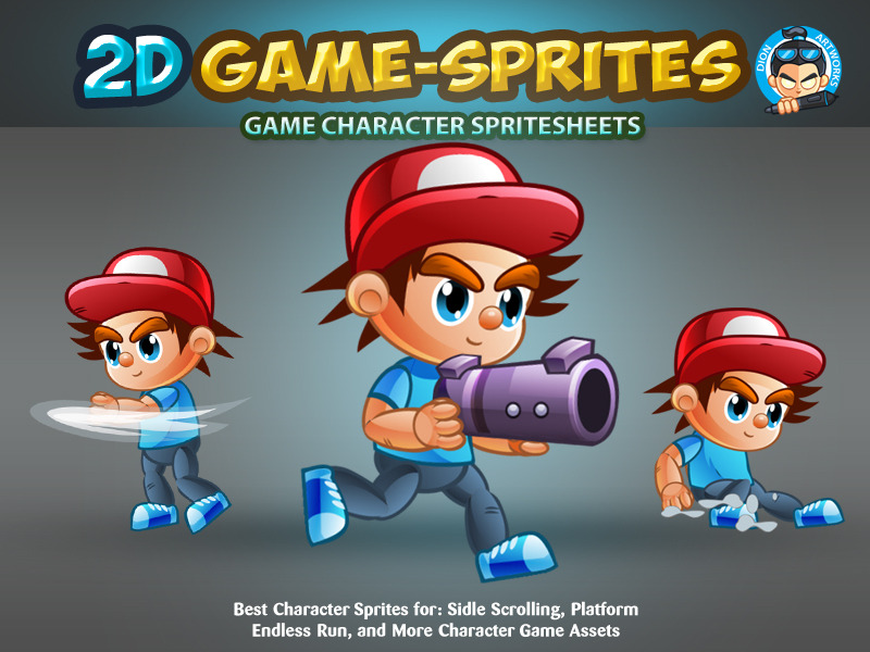 2D Game Character Sprites, an Illustration by DionArtworks