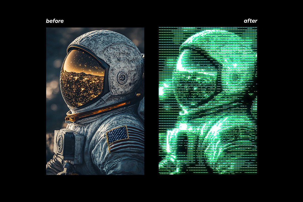 Retro Sci-Fi Matrix Monitor Effect