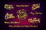 Gold Lettering Design BIG Set., a Background Graphic by Aromeo