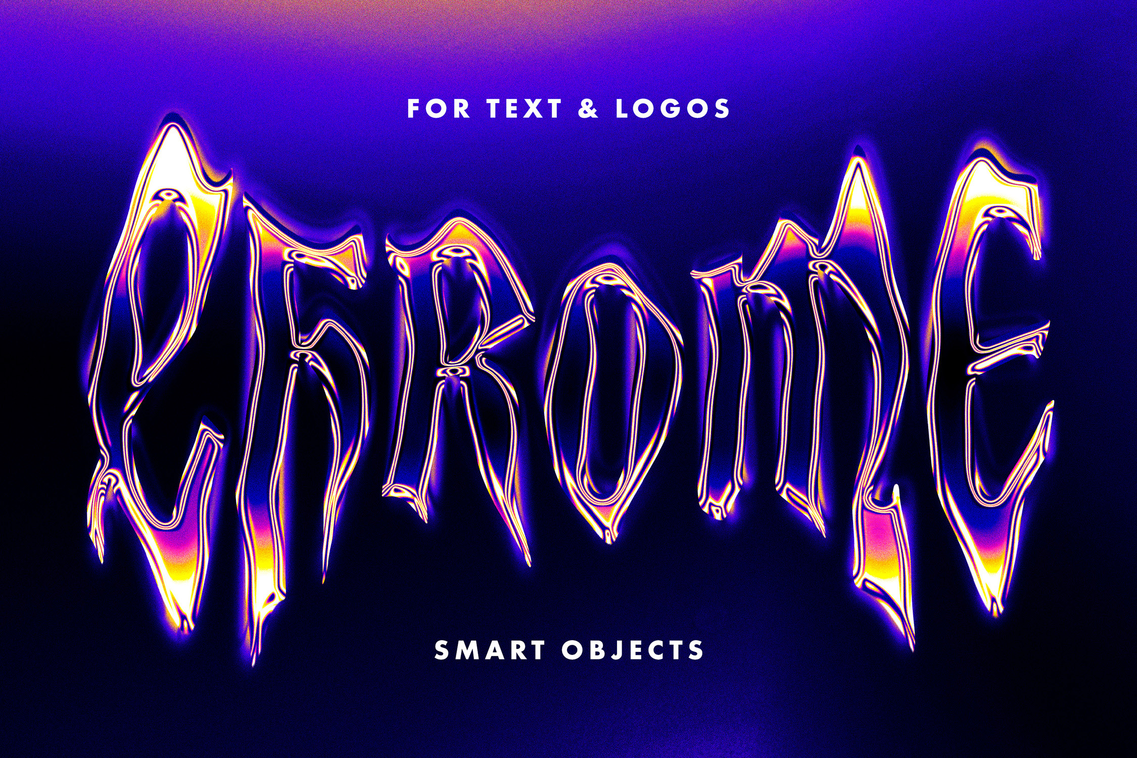 Distorted Chrome Text Effect, a Layer Style Add-On by Design Squad