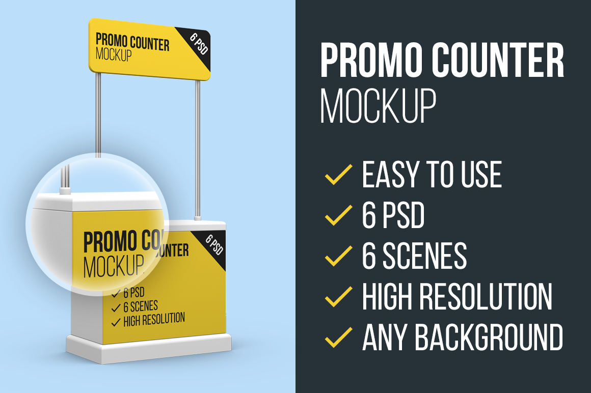 Promotion Counter Mockup, a Mockup by LineSuite