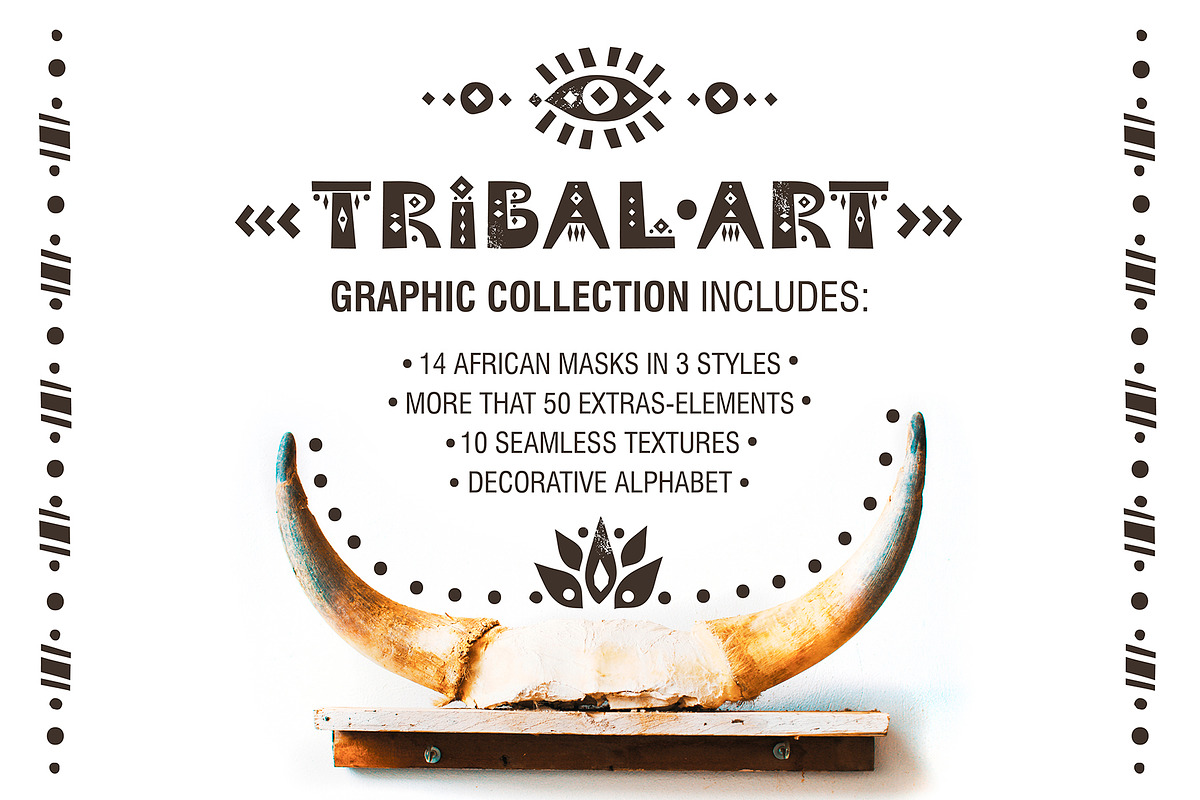 Africa - Tribal-art collection, a Decorative Illustration by ...