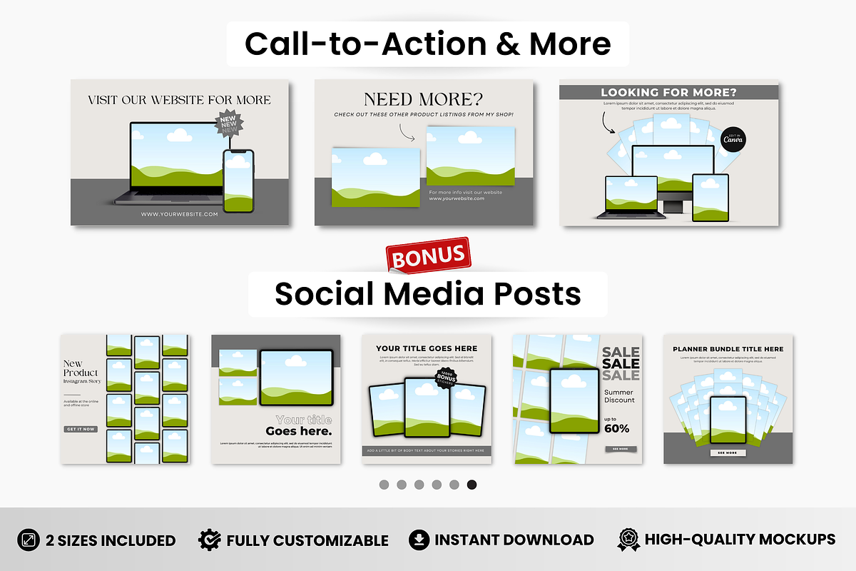 Printables Canva Mockup Templates