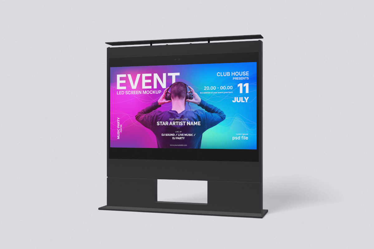 EVENT LED SCREEN MOCKUP, a Device Mockup by HanaSaka_Studio