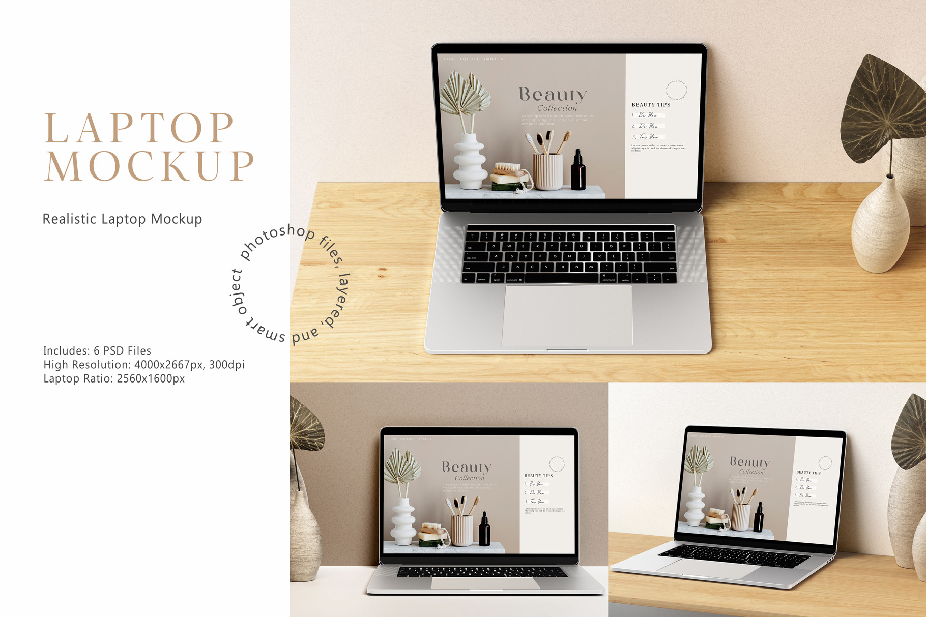 Realistic Laptop Mockups | Creative Market