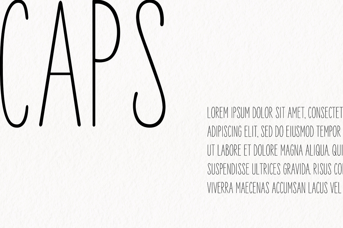SkinnyCap Nav | Sans Serif Font