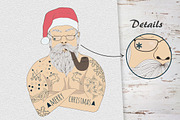 Tattooed Santa Claus, an Illustration by CallMeStasia