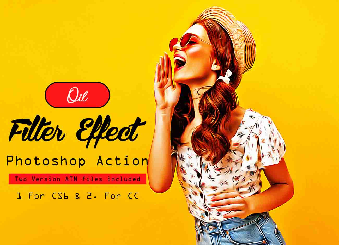 Oil Filter Effect Photoshop Action, an Action Add-On by Studio Retouch