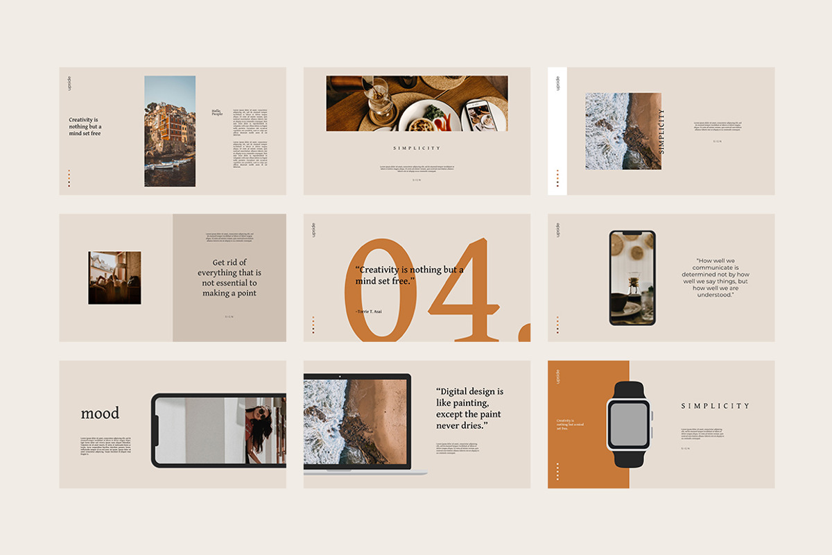 Upside PowerPoint Template, a Presentation Template by Angkalimabelas ...