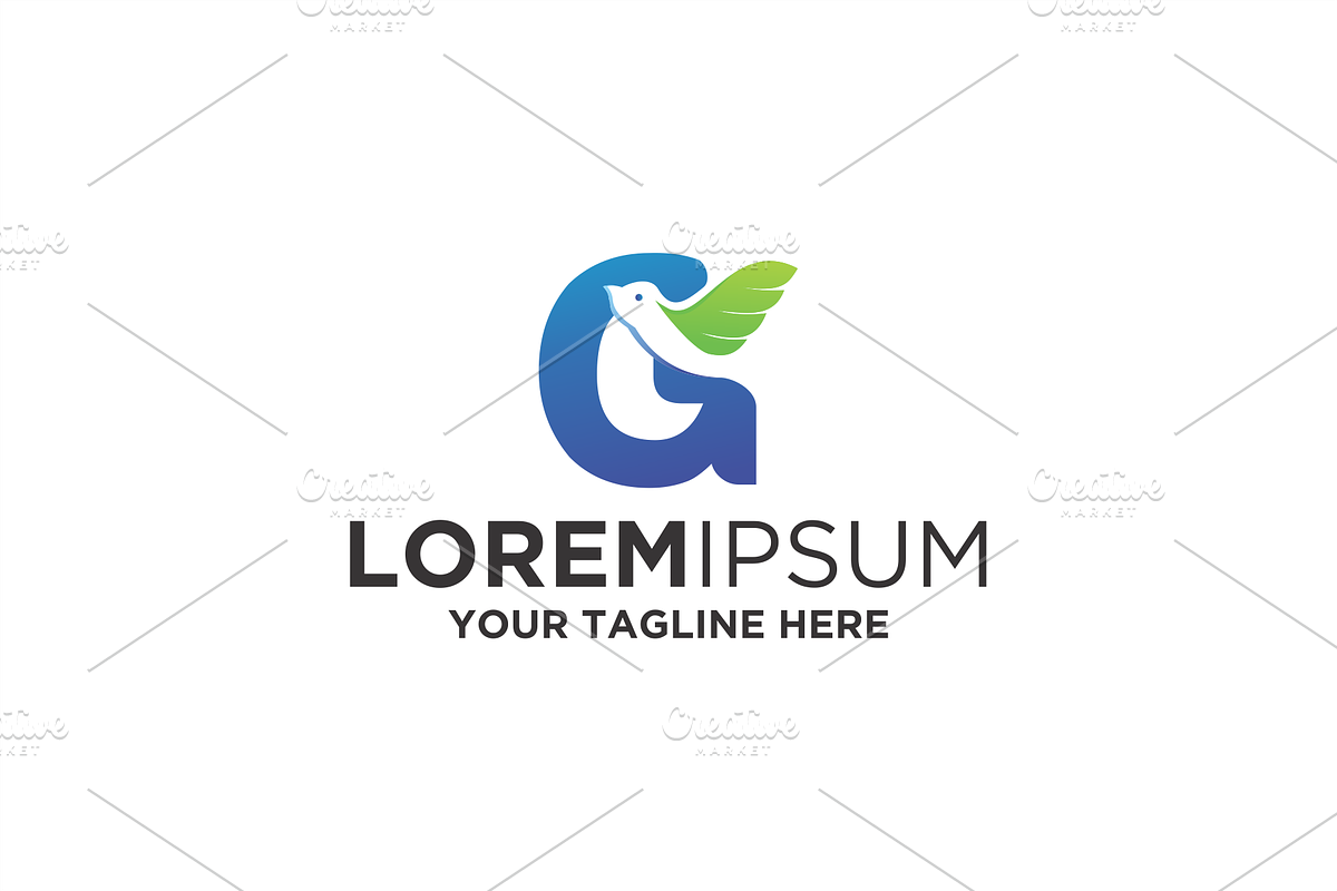 Letter G Logo Birds, a Branding & Logo Template by REDVY CREATIVE