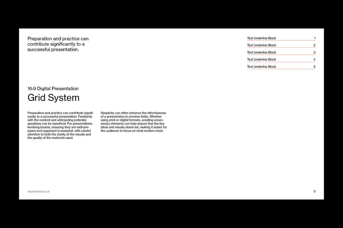 Digital Presentation Grid System