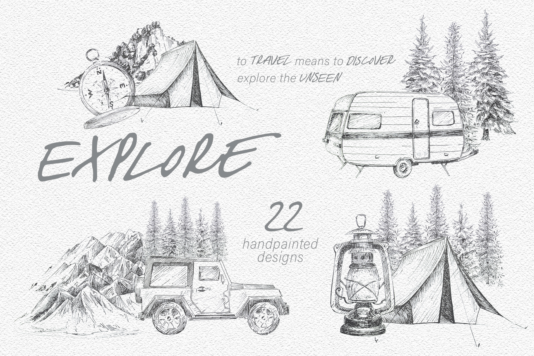 Explore Clipart Set, a Transportation Illustration by ArtCreationsDesign