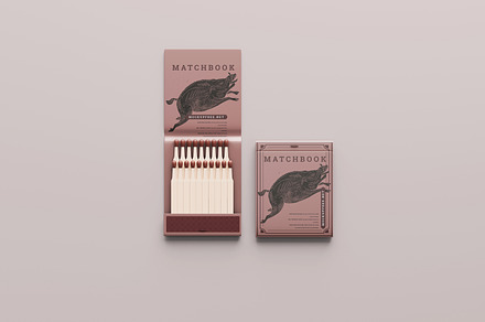 Match Box Mock-Up, a Packaging Mockup by SHAKA