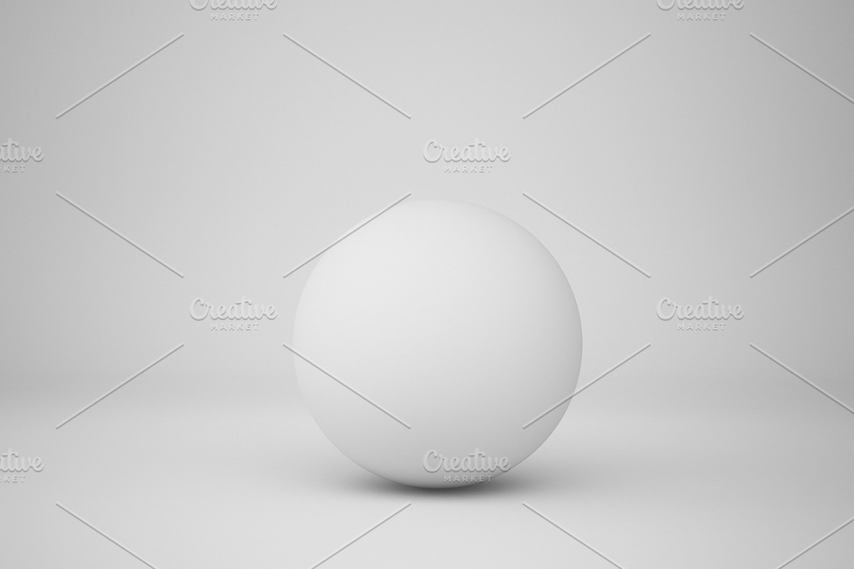 3D Rendering white sphere isolated on white background, illustration ...