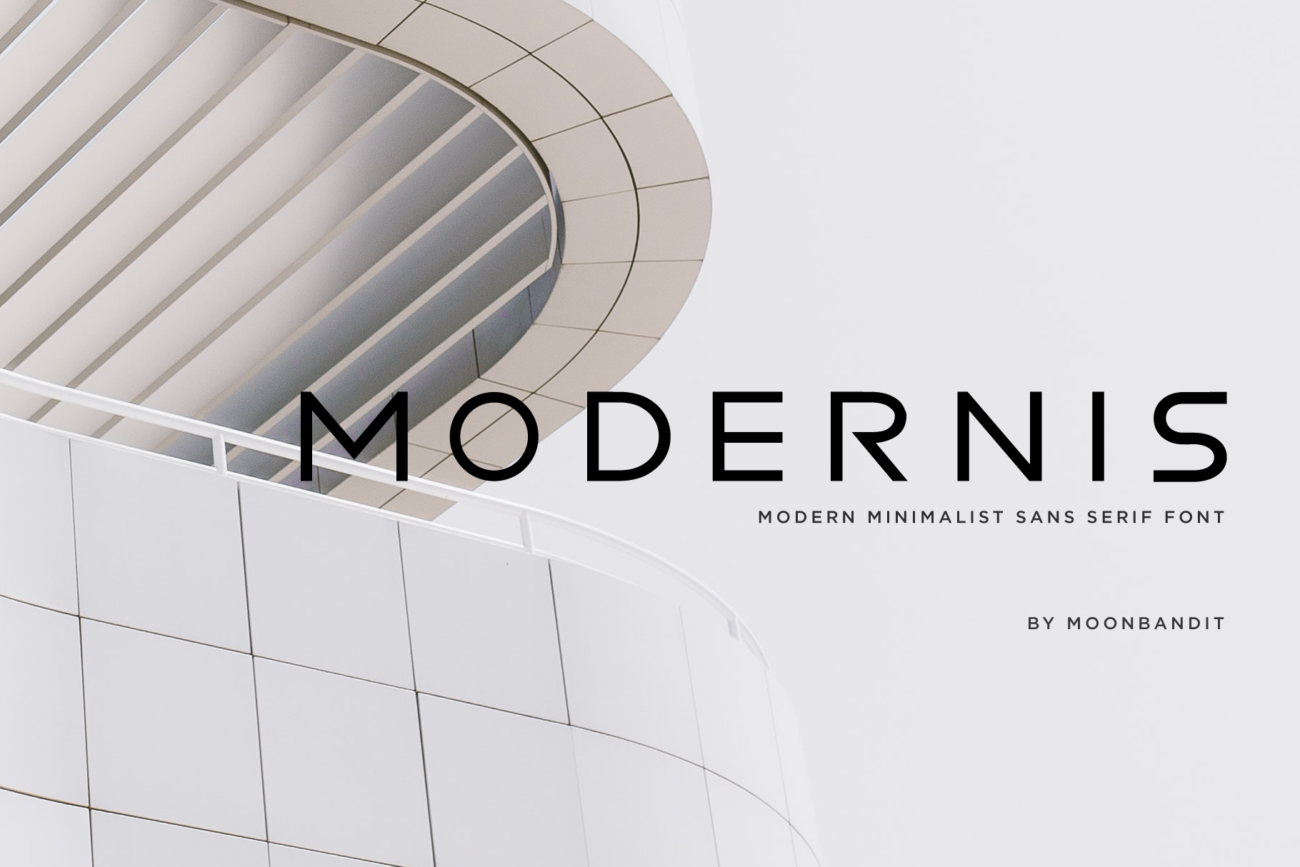 Modernis - Modern Minimalist Font, a Sans Serif Font by MoonBandit