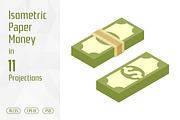 Isometric Paper Money, an Object Graphic by Graphic Warehouse ...