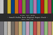 Small Polka Dots Digital Paper Pack, a Pattern Graphic by NM-Design-Studio