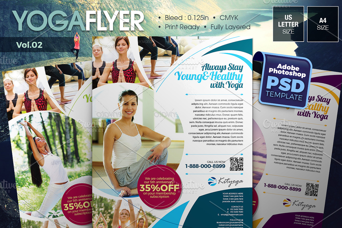 Yoga Flyer Vol.02, a Flyer Template by KitCreativeStudio2