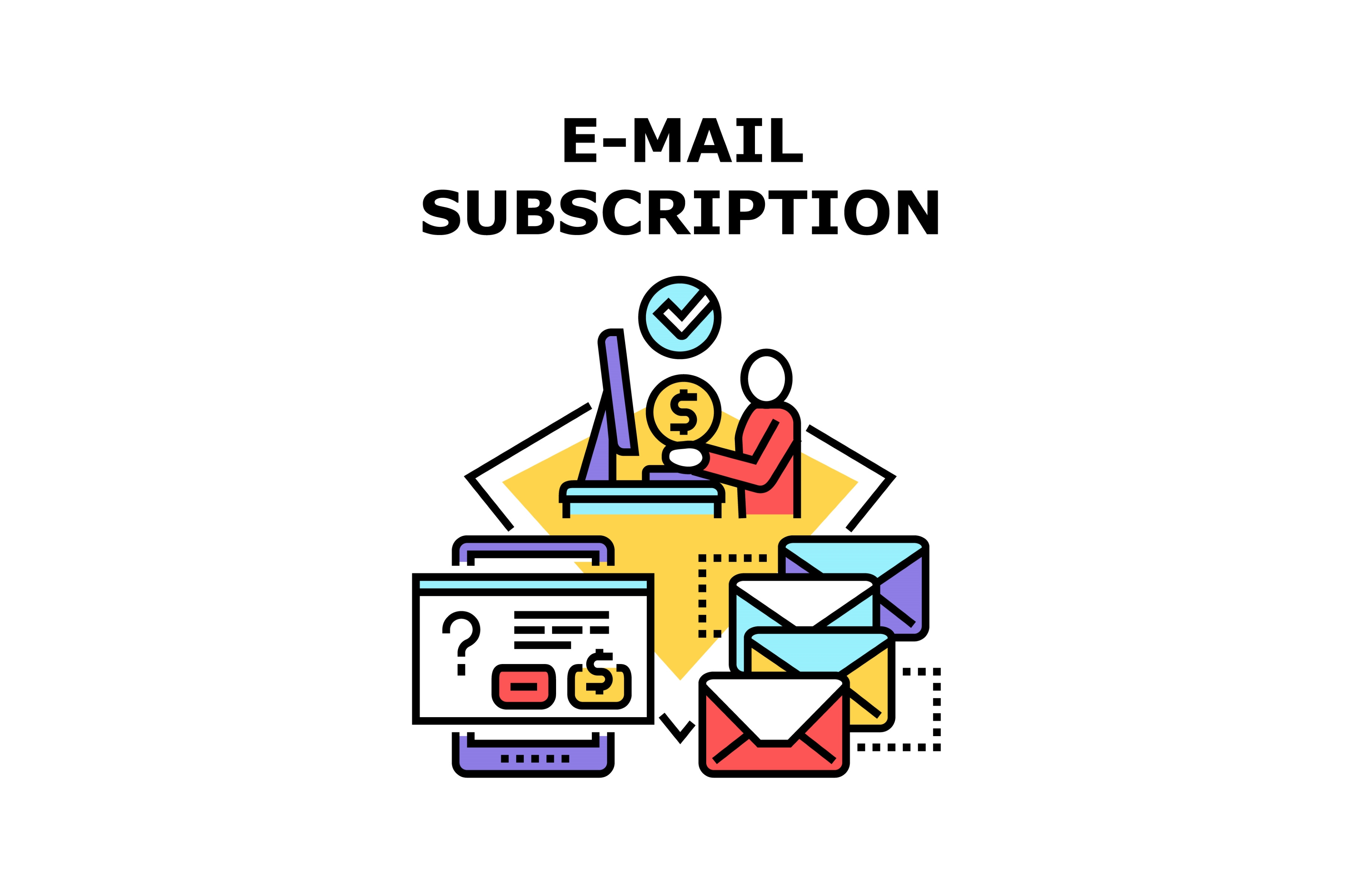 E-mail Subscription Vector Concept, an Object Graphic by pikepicture