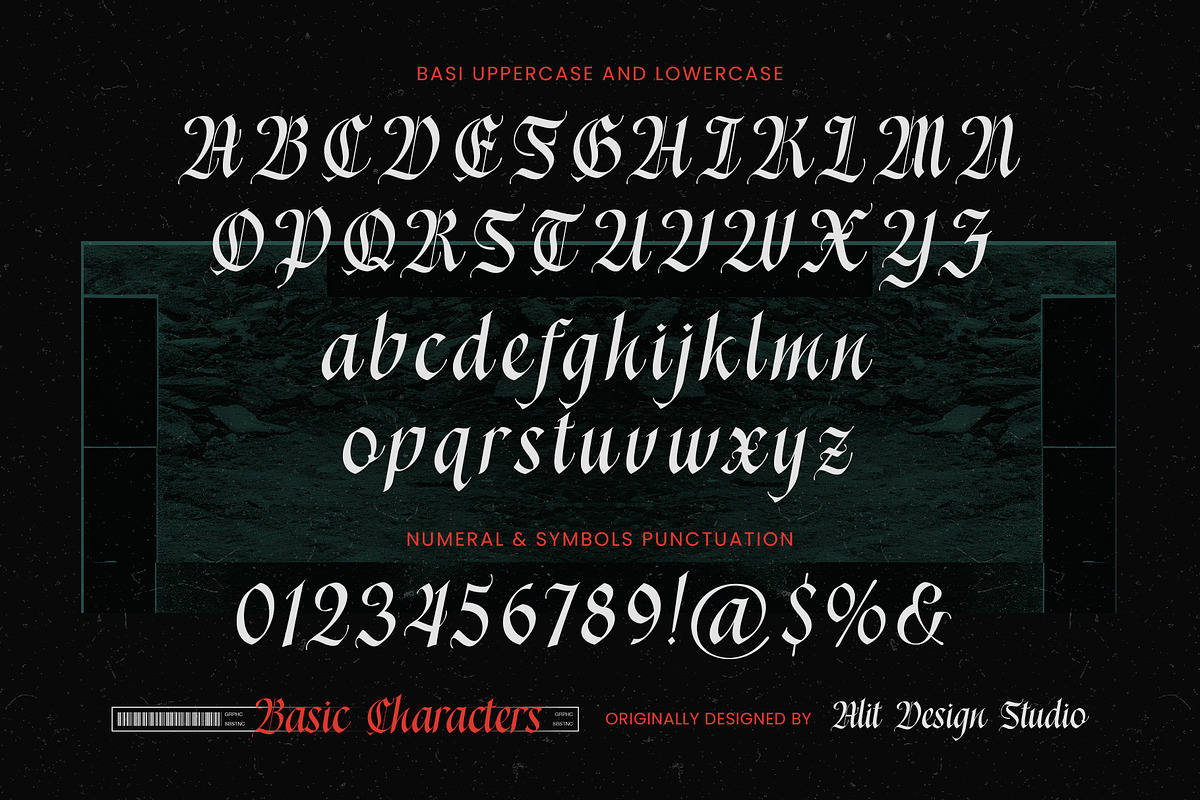 Daigersun Typeface, a Blackletter Font by alit design