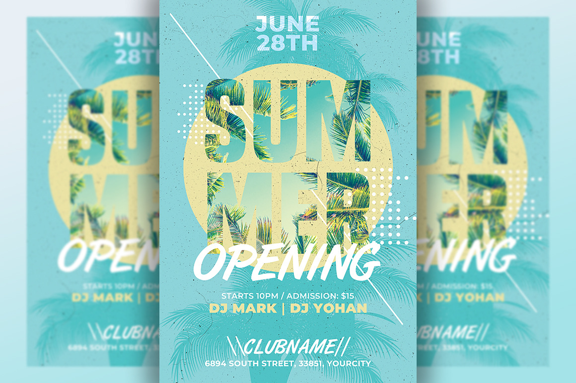 Summer Flyer Invitation Template, a Flyer Template by Hotpin