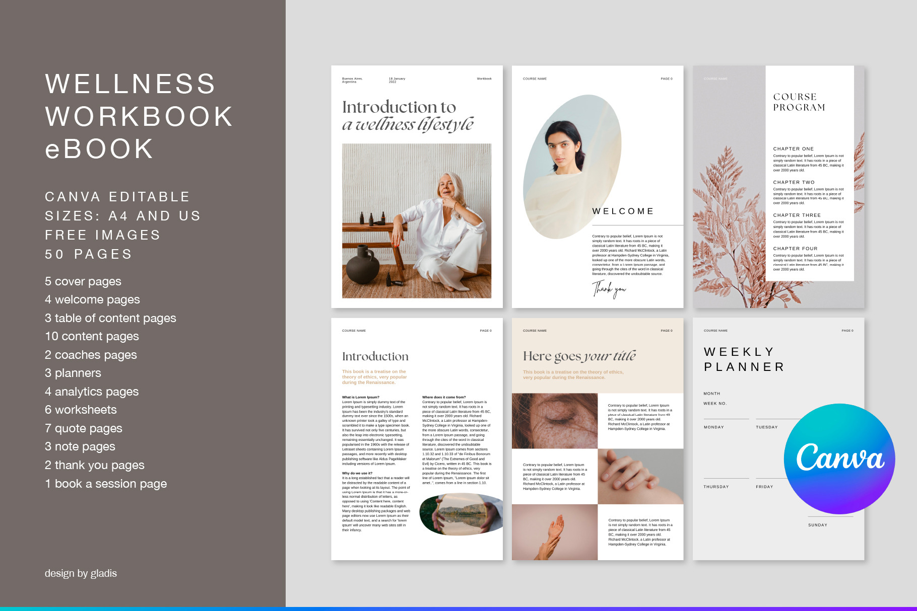 Wellness Workbook for Canva
